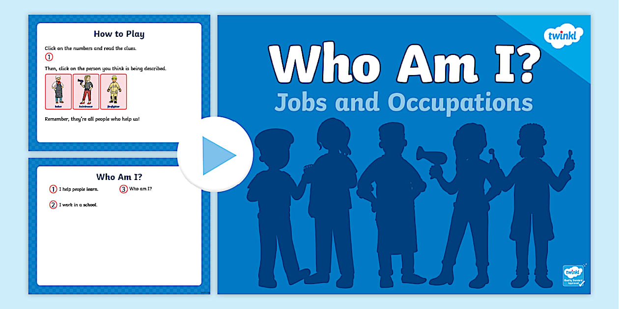 Who Am I? Guessing Game Jobs and Occupations PowerPoint,