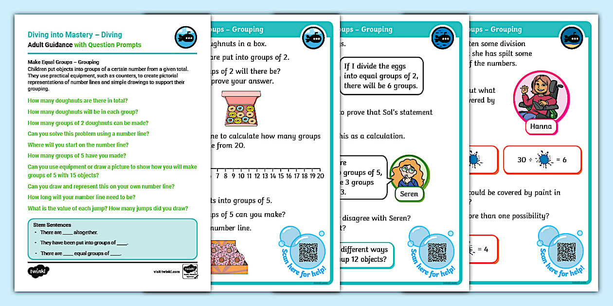 👉 Y2 DiM: Step 7 Make Equal Groups – Grouping Activity Cards