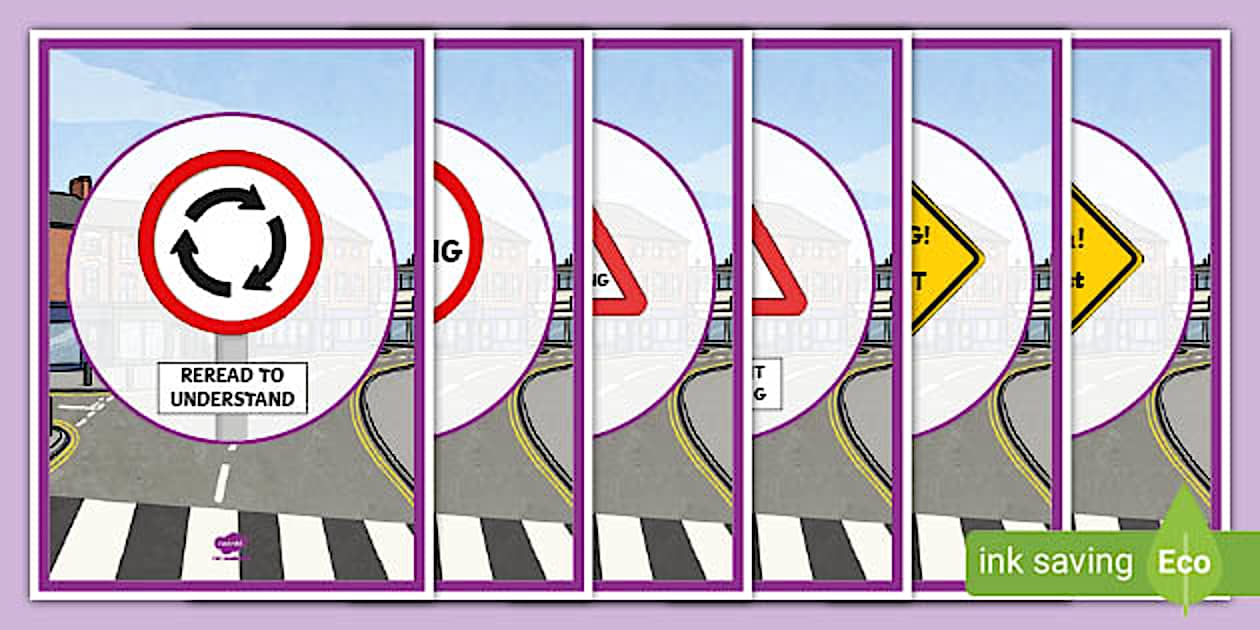 Reading Road Signs (teacher made) - Twinkl