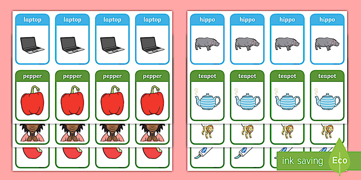 /p/ Medial Sound Snap Card Game (teacher made) - Twinkl