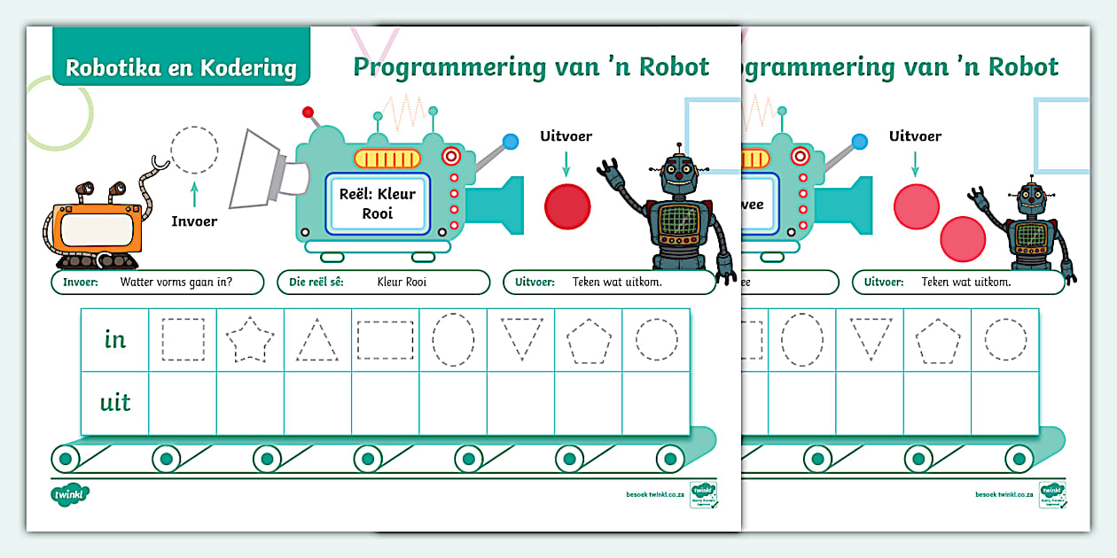 Robotika en Kodering: Invoer en Uitvoer (teacher made)