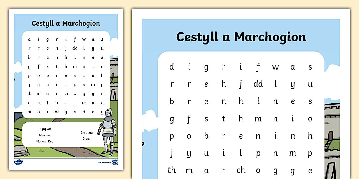 Chwilair Castell Cymraeg – Enwi rhai o drigolion castell.