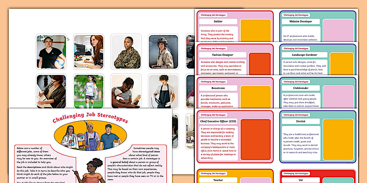 Challenging Job Stereotypes (teacher made) - Twinkl