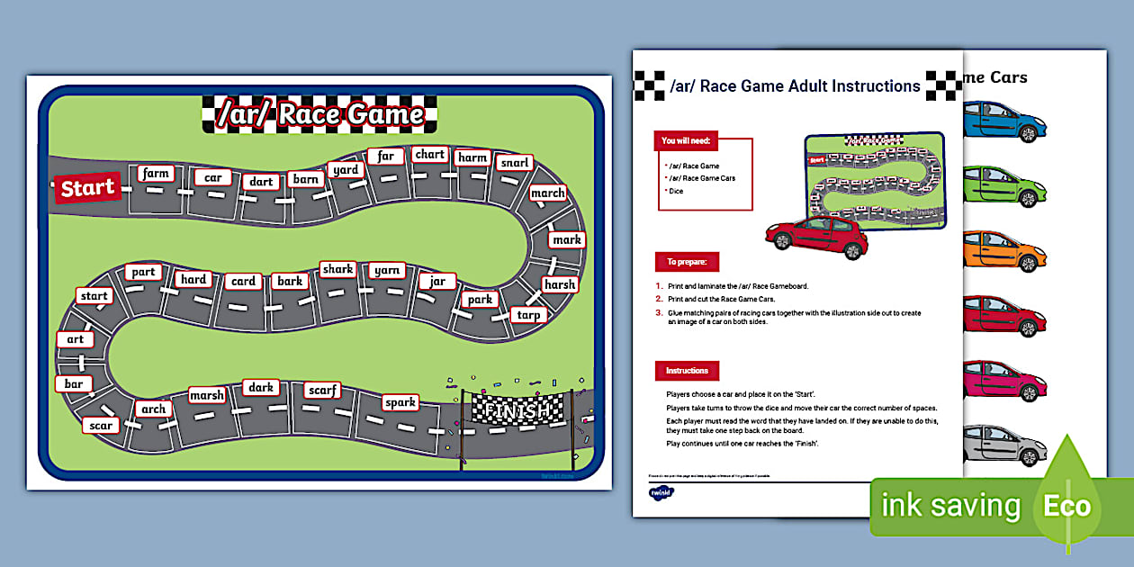 /ar/ Race Game (teacher made) - Twinkl