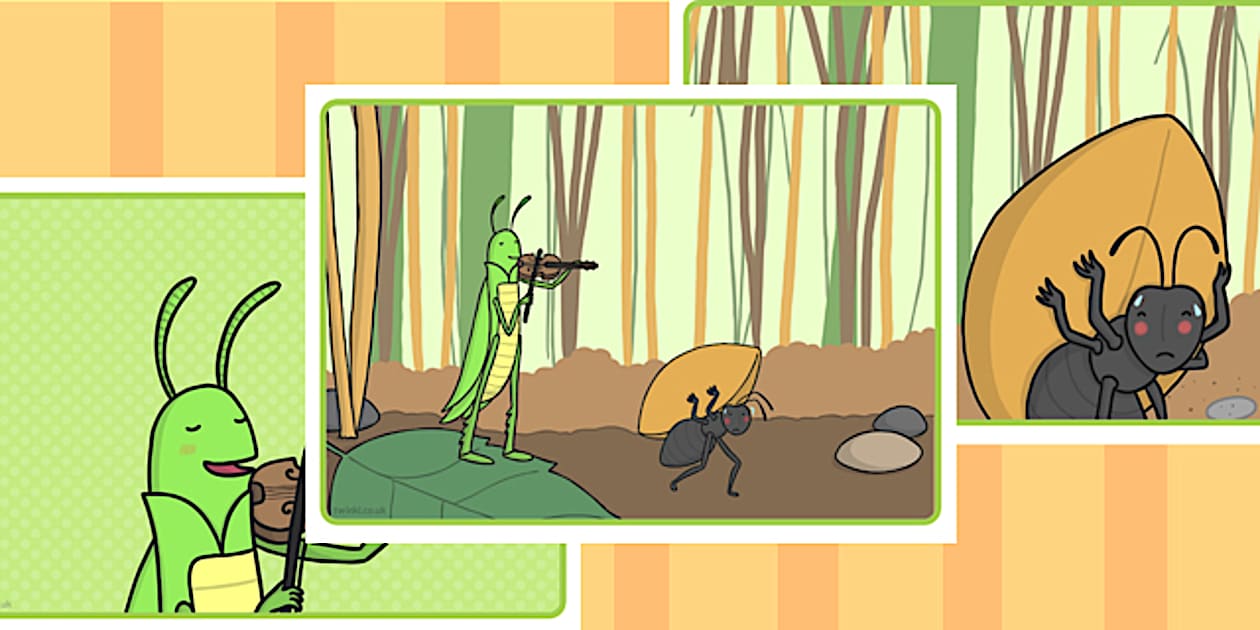 The Ant and the Grasshopper Story Sequencing (teacher made)
