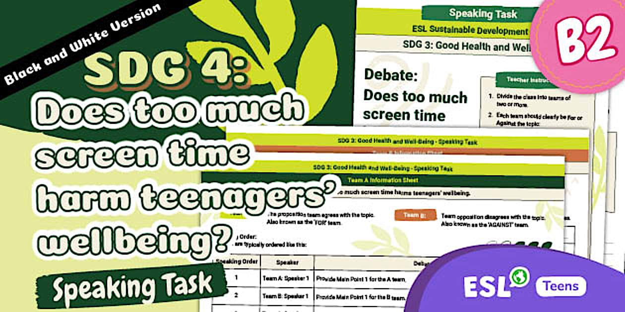 ESL SDG 3: Speaking Task