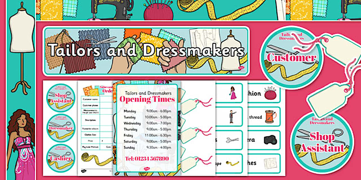 Tailors and Dressmakers Shop Role Play Pack (teacher made)