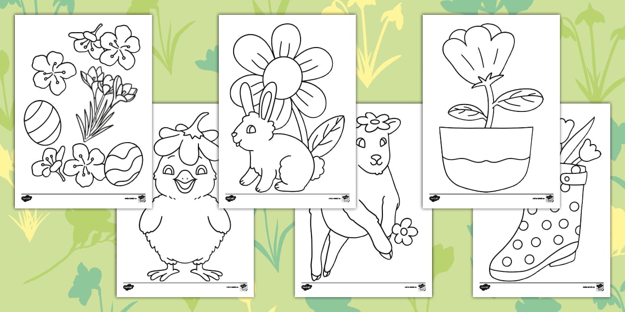 Hojas de colorear: Mi primera primavera