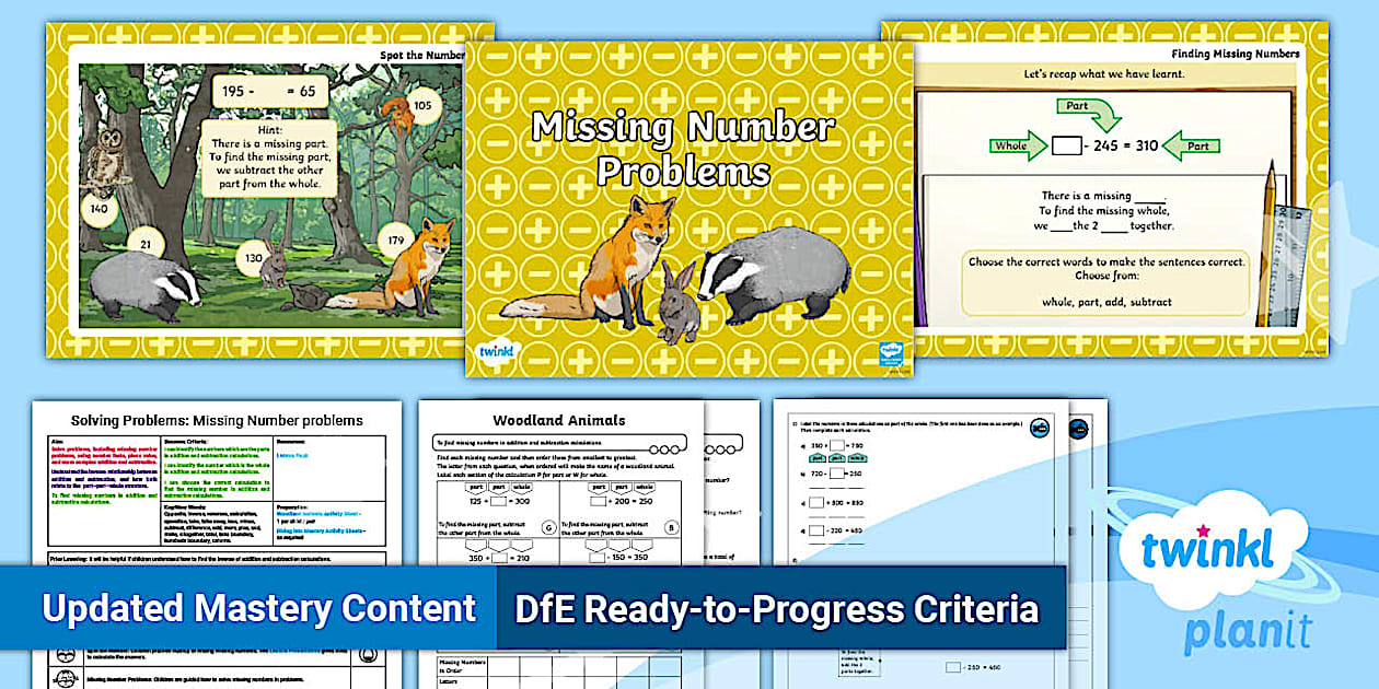 Year 3 Missing Number Problem Solving Lesson PlanIt Maths