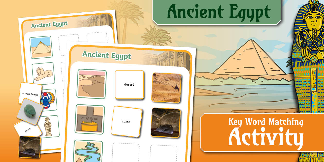Twinkl Symbols: Ancient Egypt Key Word Matching Activity