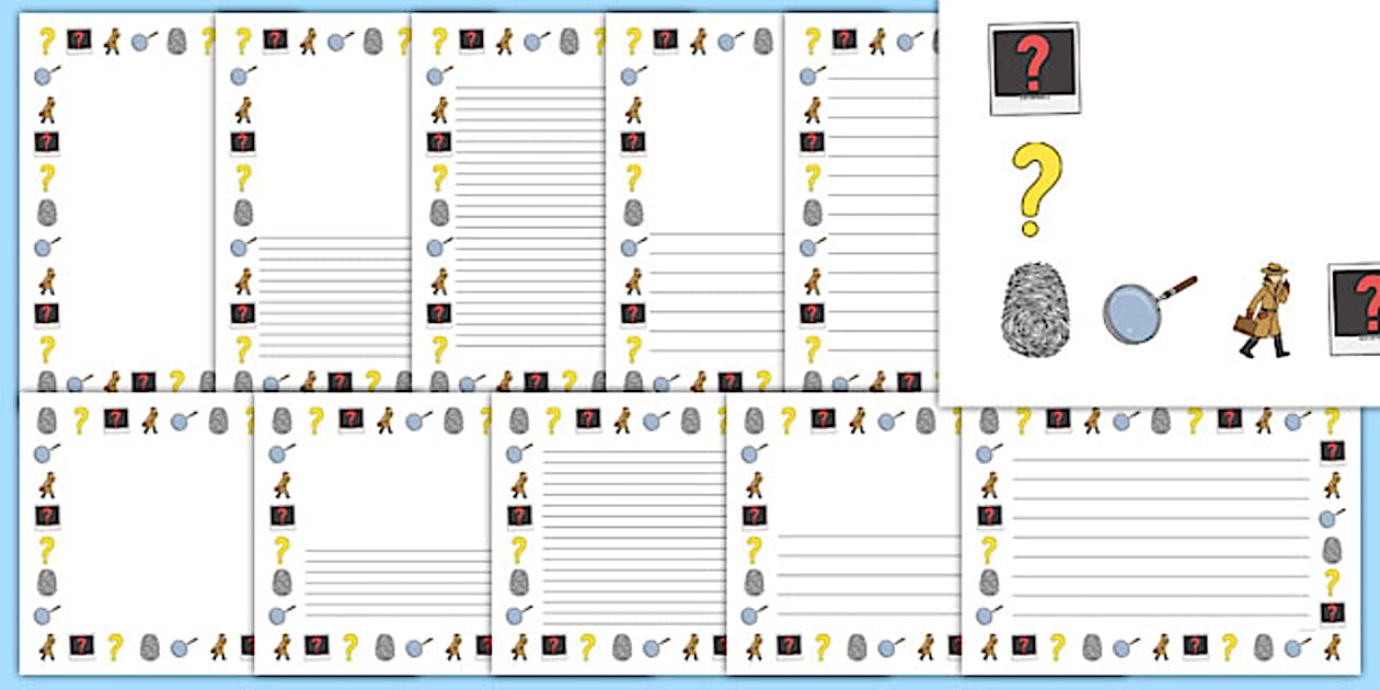 Mystery Themed Page Borders