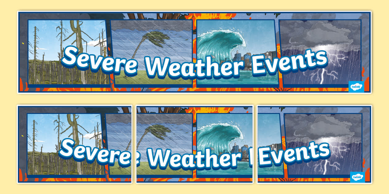 Severe Weather Events Display Banner (teacher made) - Twinkl