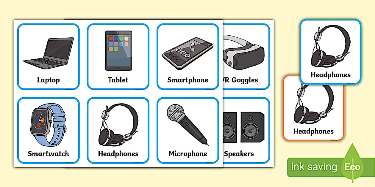 Digital Devices Matching Activity (teacher made) - Twinkl