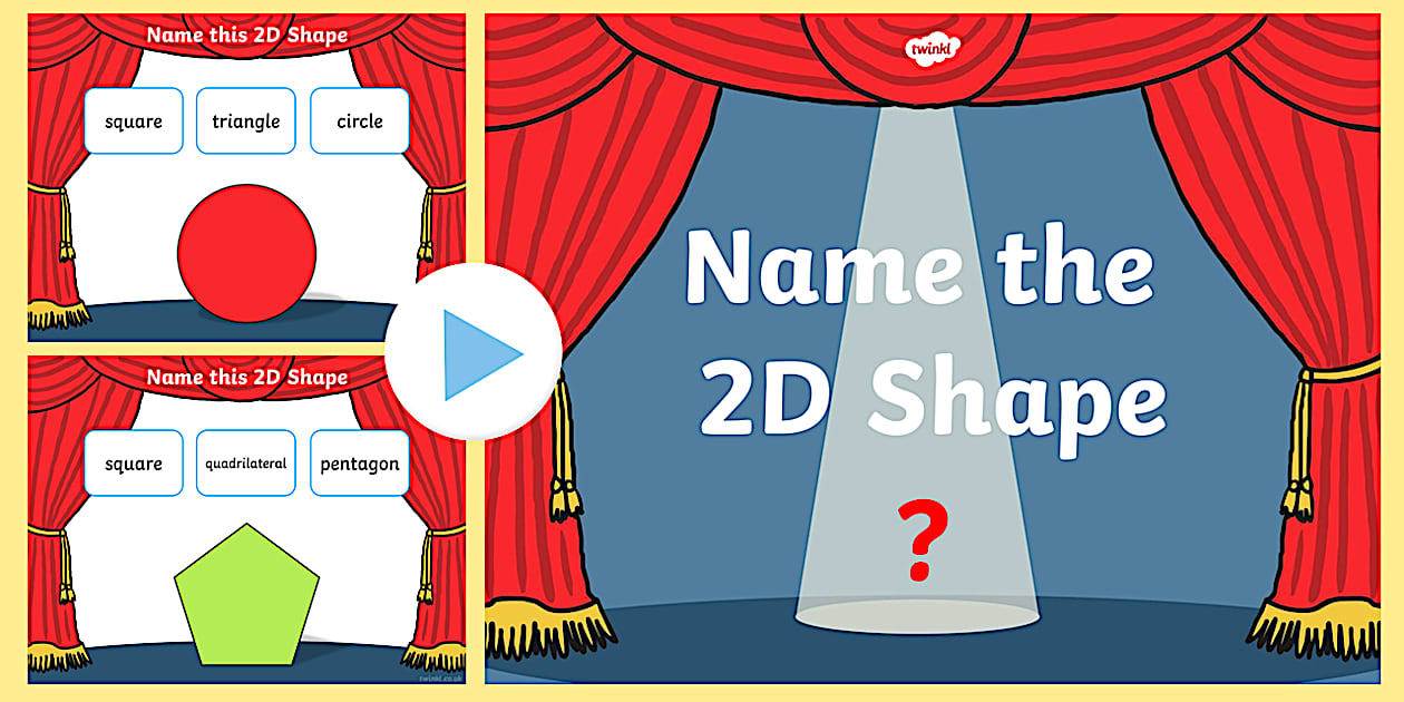 2D Shapes PowerPoint Quiz - Geometry KS1 Maths - Twinkl