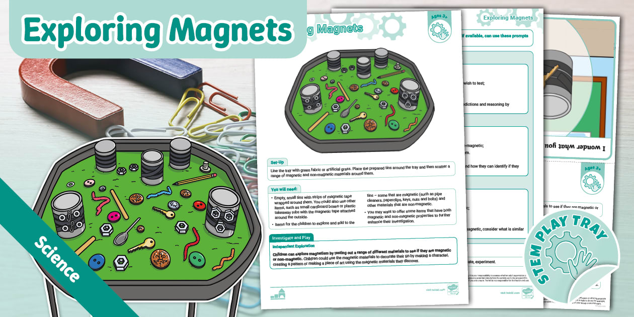 STEM Investigate and Play Tray: Exploring Magnets | Twinkl