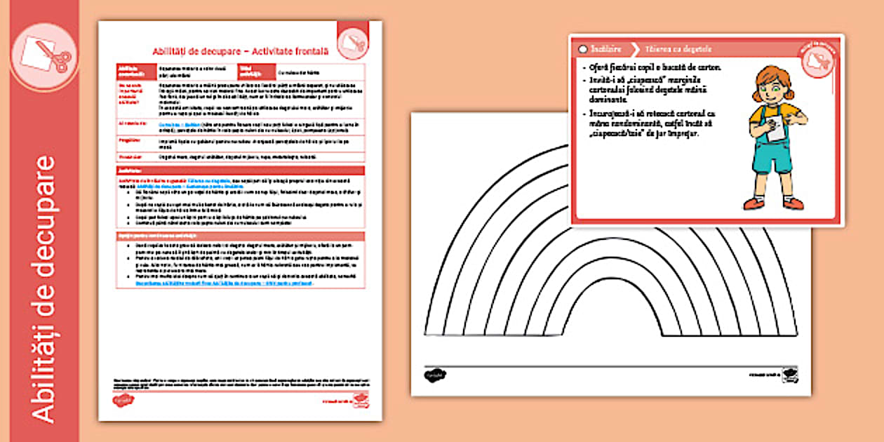 Dezvoltarea abilităților motorii fine: Curcubeul din hârtie
