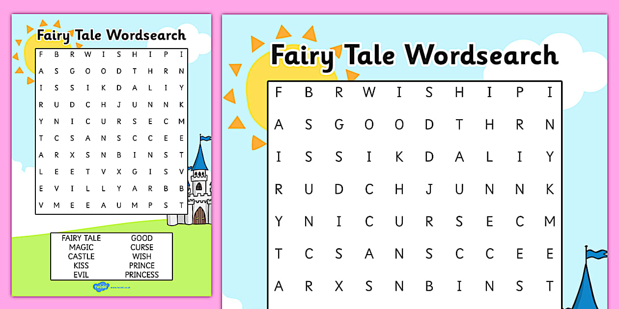 Fairy Tale ESL Word Search | Vocabulary Activities | Twinkl