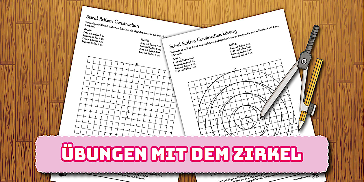Spiralmuster mit dem Zirkel konstruieren