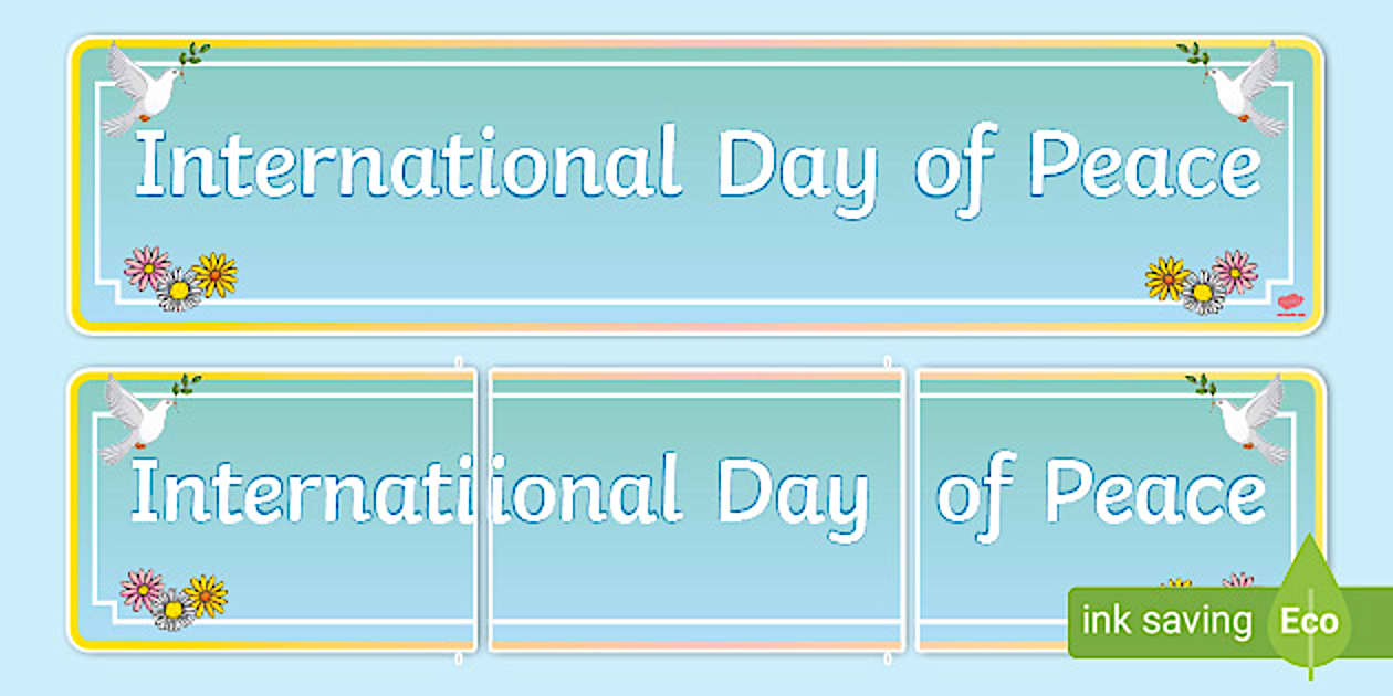 International Day of Peace Display Banner (teacher made)