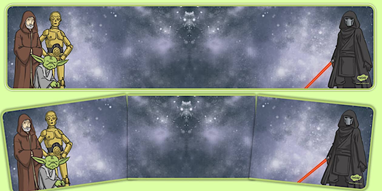 Black and White Space Wars Themed Editable Display Banner