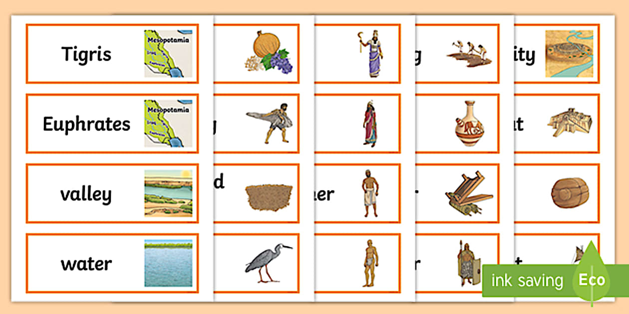 Mesopotamia Word Cards - Twinkl