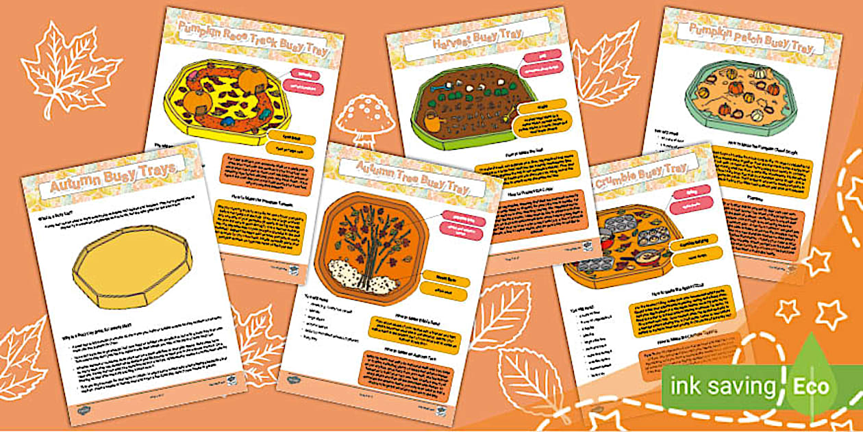 FREE! - Busy Trays for Autumn (teacher made) - Twinkl