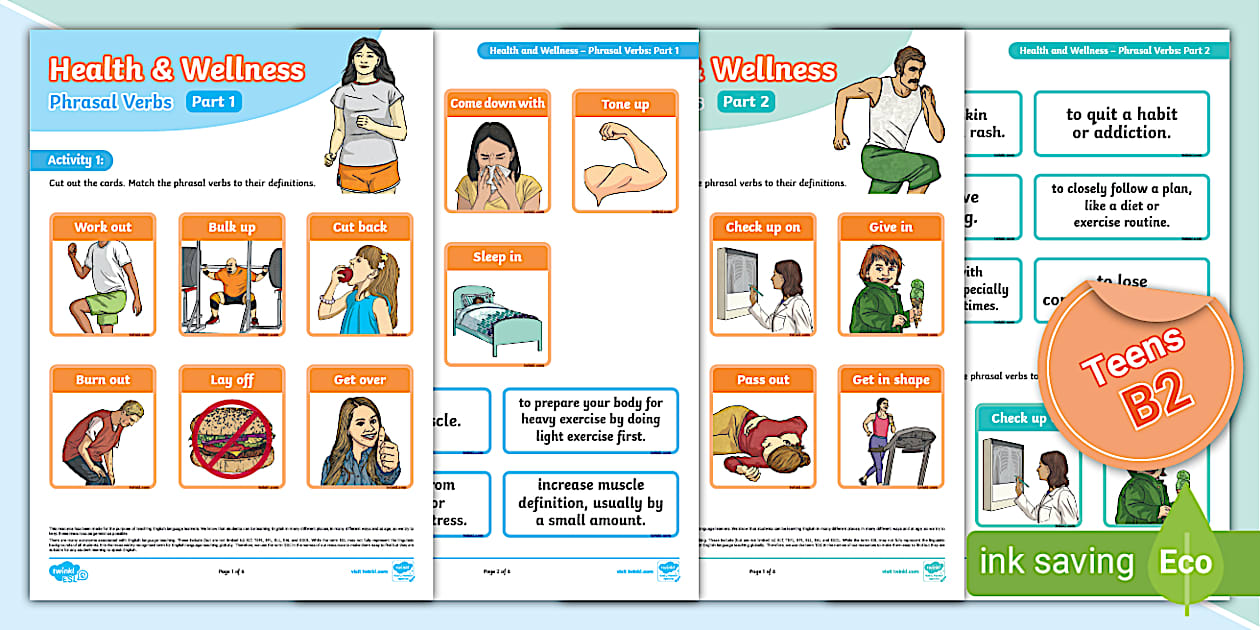 ESL Health & Wellness: Phrasal Verbs [Teens, B2]