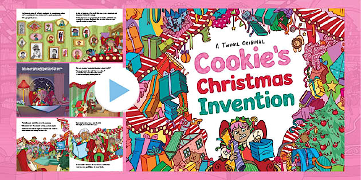 Cookie's Christmas Invention Story PowerPoint (Teacher-Made)
