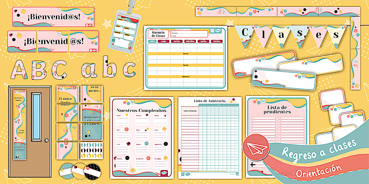 Pack Decoración Sala | Regreso a Clases | Versión Vivid