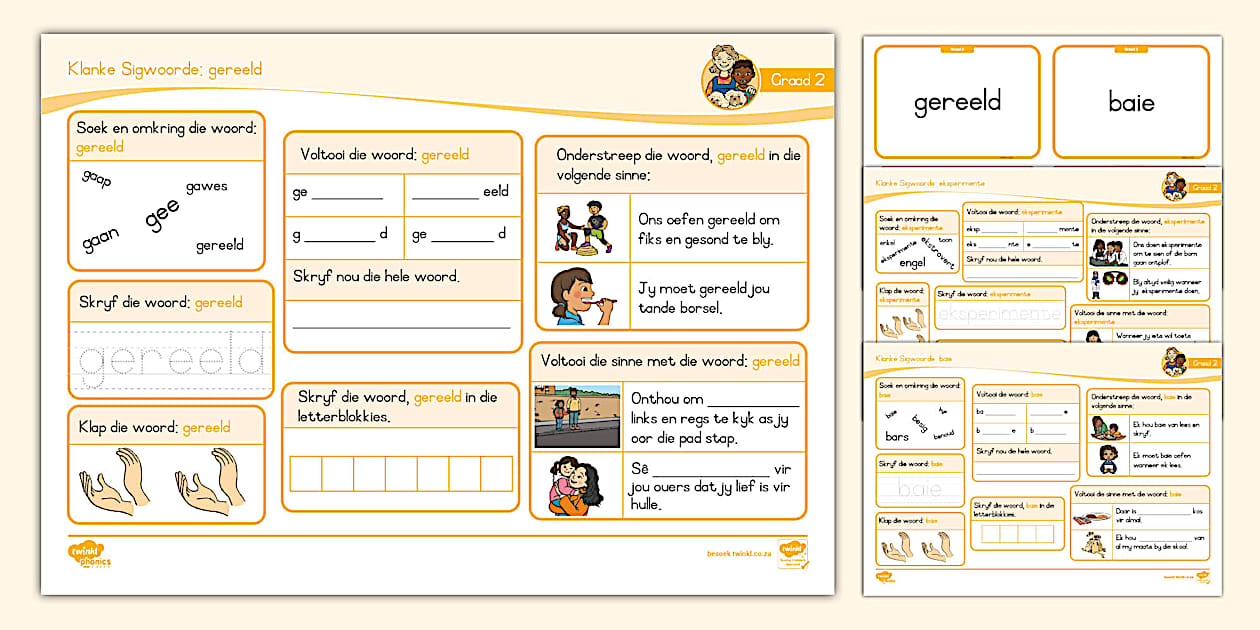 Graad 2 Klanke Sigwoorde -nk (teacher made) - Twinkl