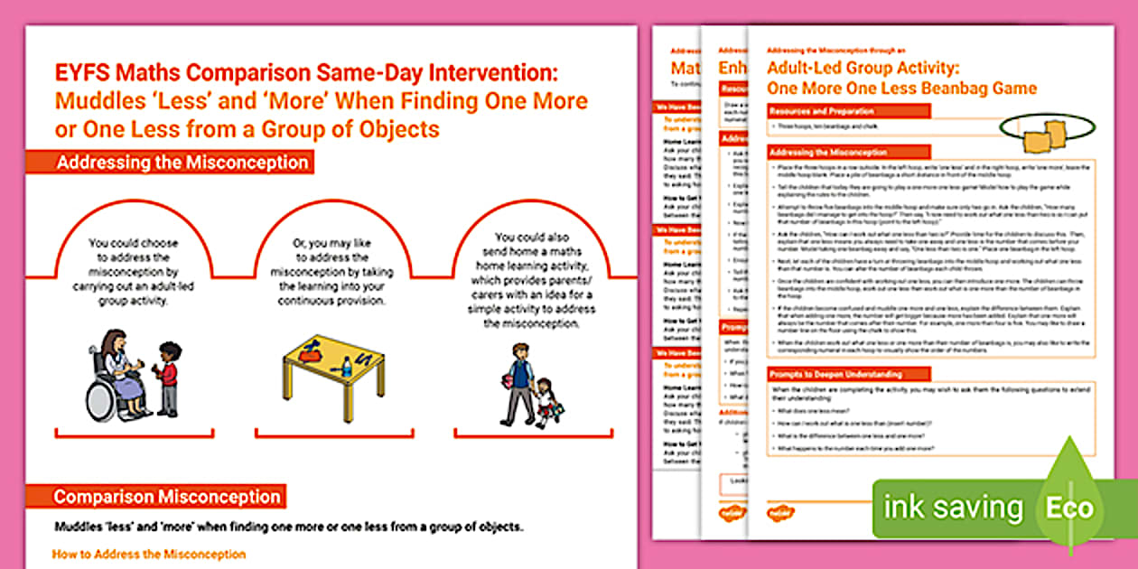 👉 EYFS Maths Comparison Same-Day Intervention Plan: Muddles ‘Less’ and ...