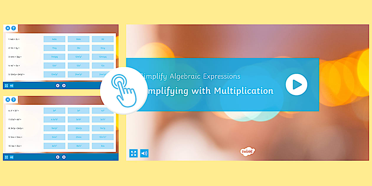 Secondary Maths: Simplifying with Multiplication Multiple Choice Quiz