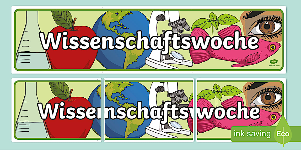 Science Week Banner - German (teacher made) - Twinkl