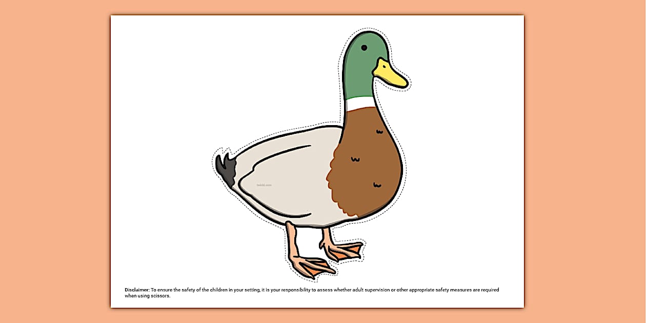 Duck Emoticon Cut-Out (Teacher-Made) - Twinkl