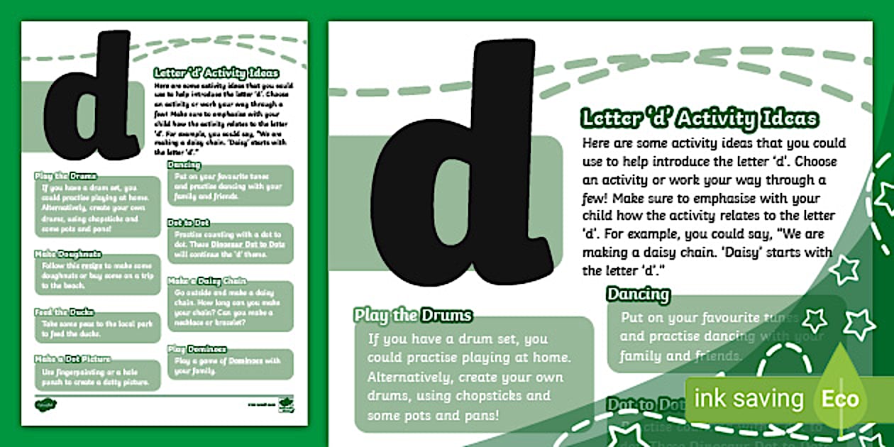 Letter 'd' Activity Ideas (Teacher-Made) - Twinkl