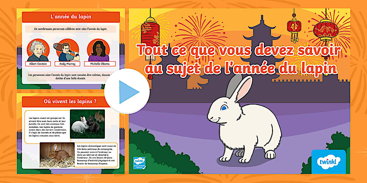 Tout sur les lapins - Nouvel An chinois - PowerPoint