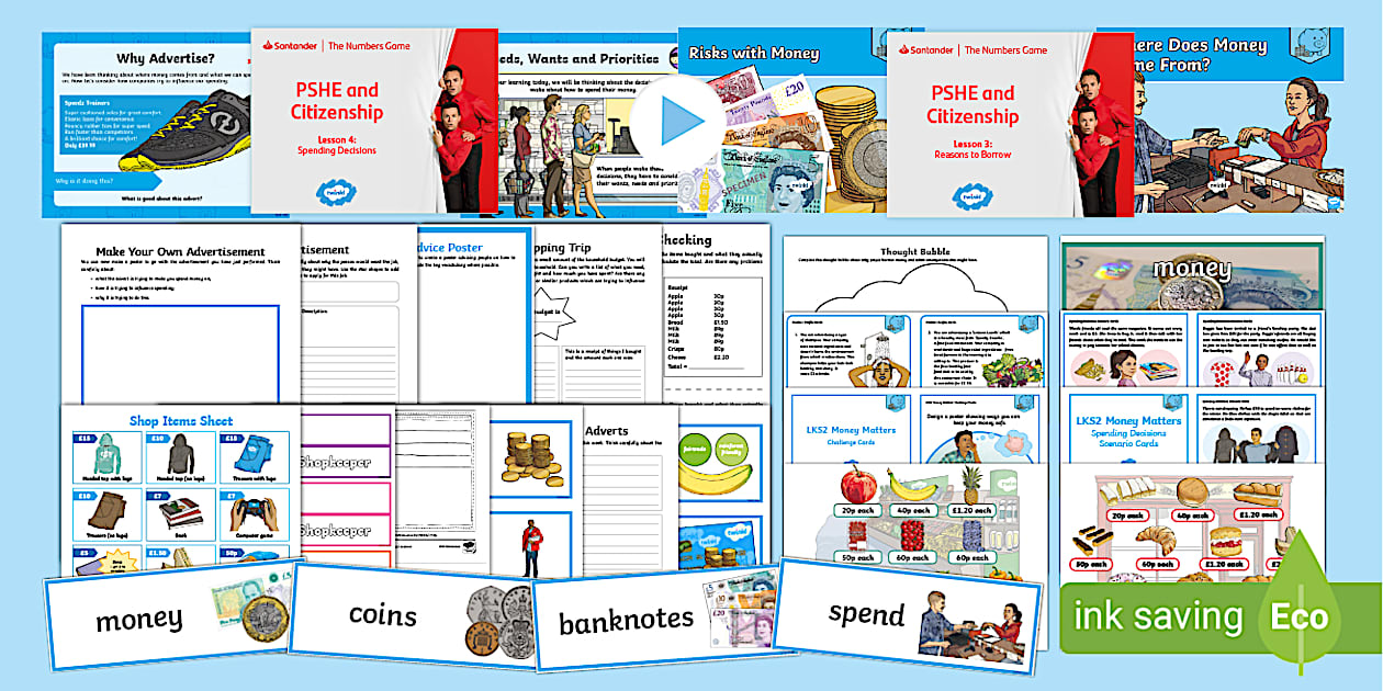 FREE! - PSHE KS2 Money Matters Lesson Plans – Complete Unit Pack
