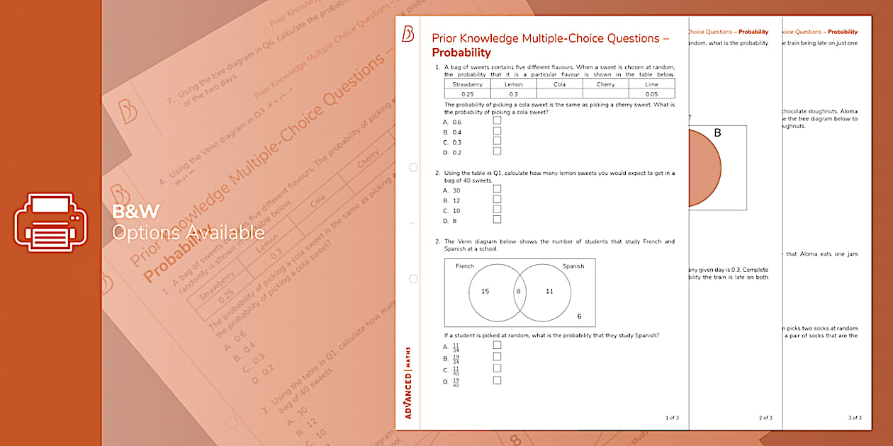 👉 Multiple-Choice Probability Questions and Answers | Probability