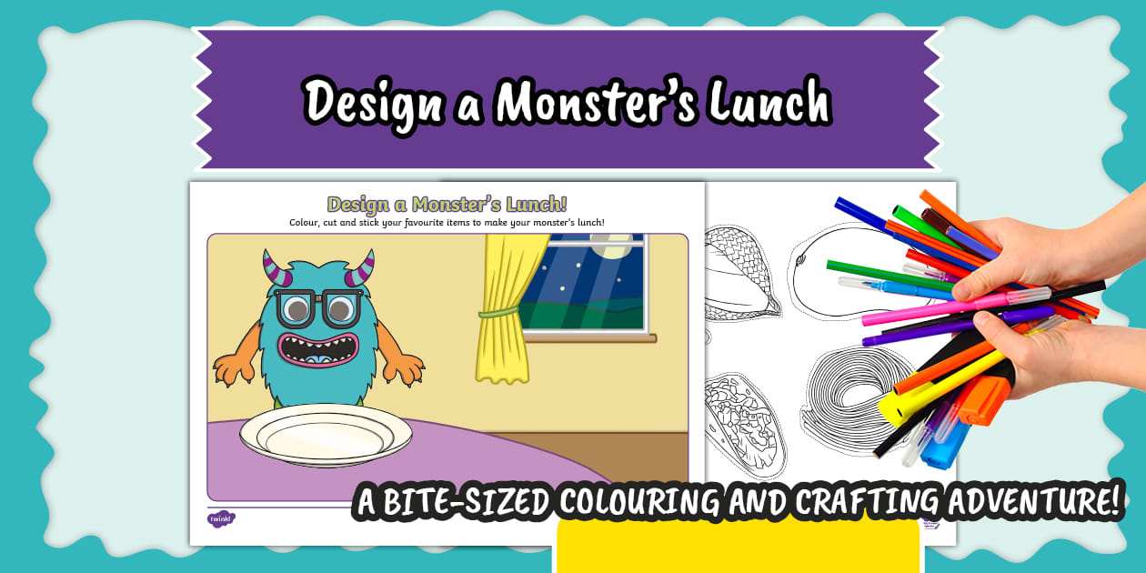 Colour, Cut and Stick: Design a Monster's Lunch