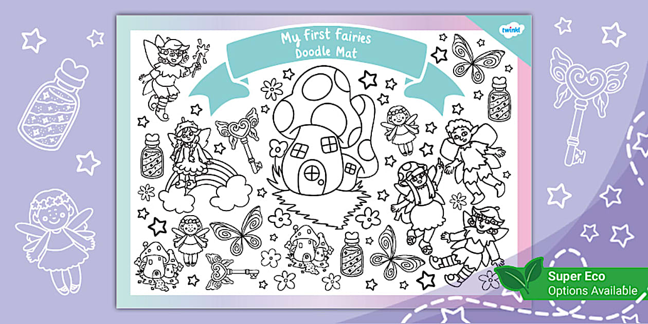 FREE! - My First Fairies Doodle Mat (teacher made) - Twinkl