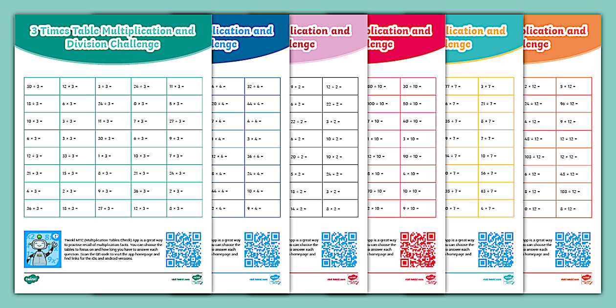 👉 Multiplication and Division Challenge Activity Sheet Pack