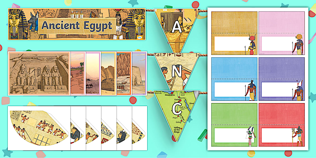 Ancient Egypt Party Decorations Pack (Teacher-Made) - Twinkl