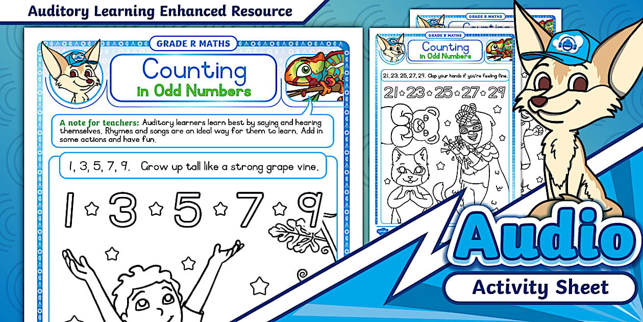 Grade R Maths - Counting- Poem: Counting in Odd Numbers