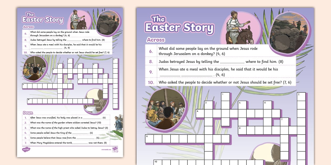 Easter Story Crossword - KS2 (creat de profesori) - Twinkl