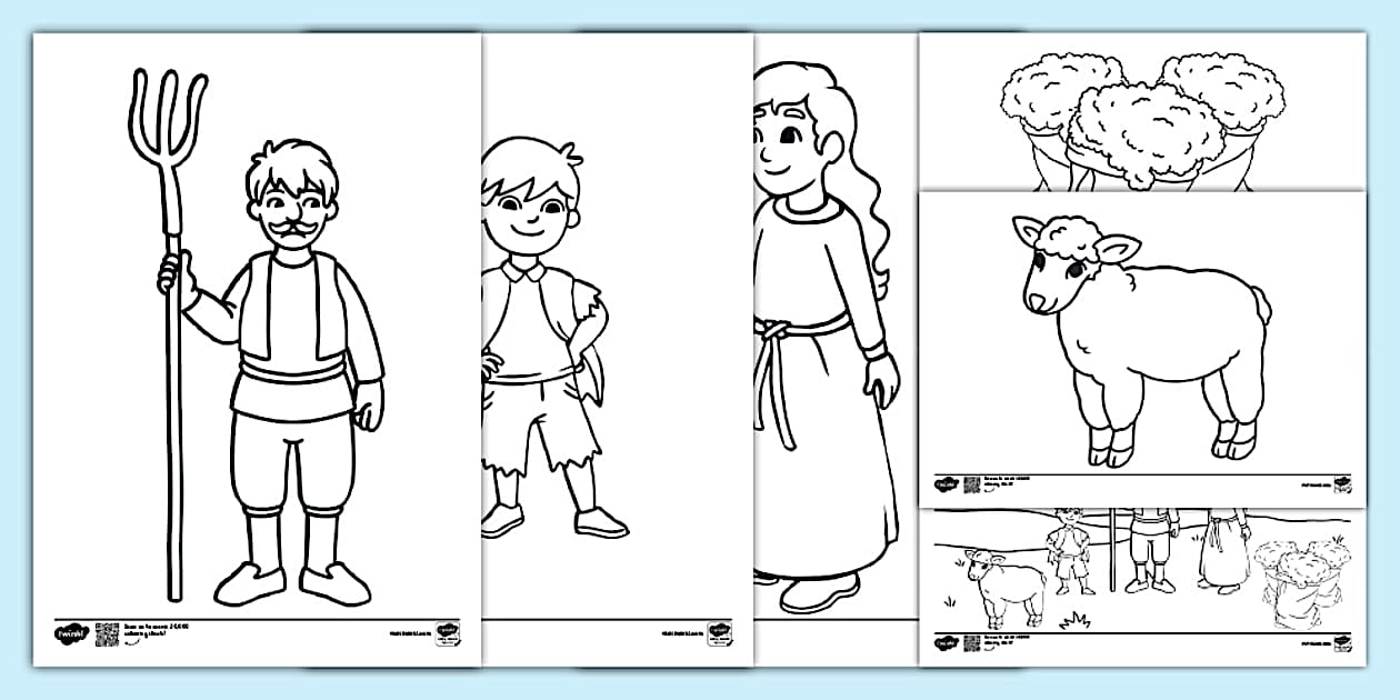Baa Baa Black Sheep Colouring Pictures