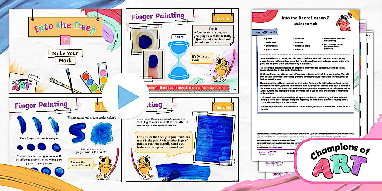 Champions of Art: KS1 Into the Deep - Lesson 2 - Twinkl