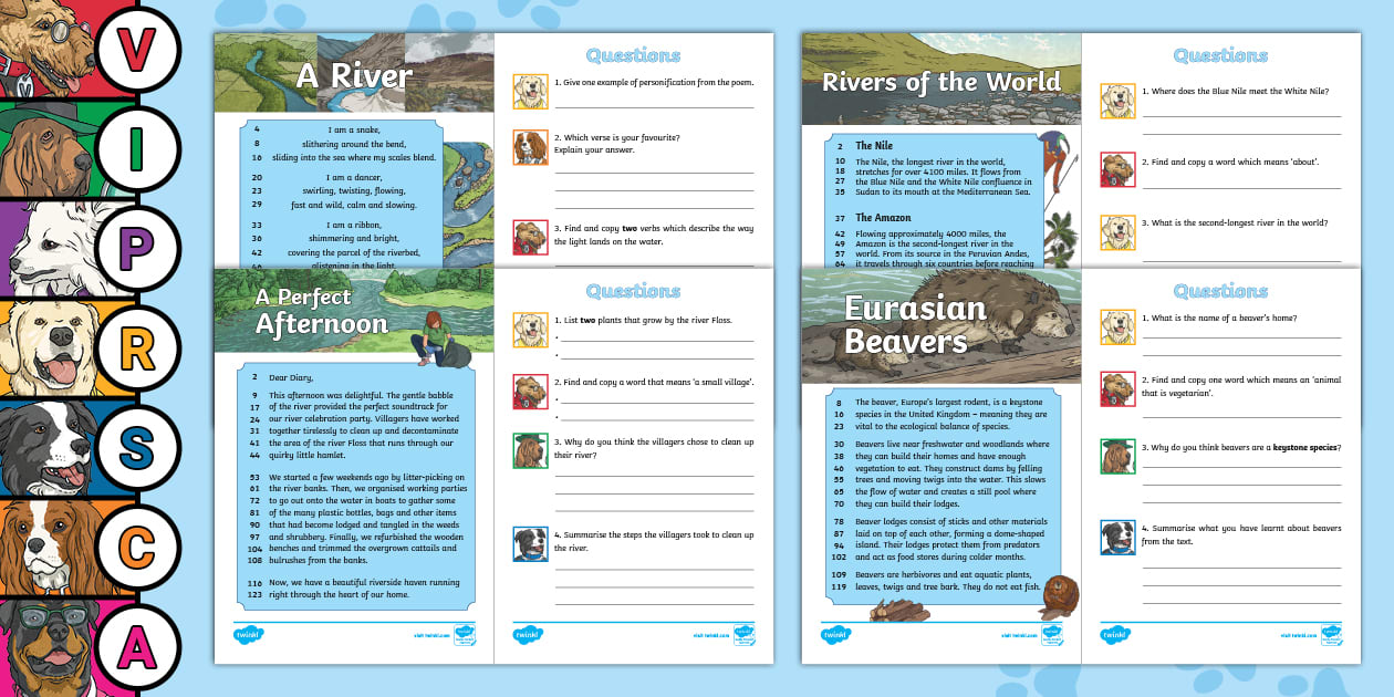 LKS2 60-Second Reads: Raging Rivers Activity Pack - Twinkl