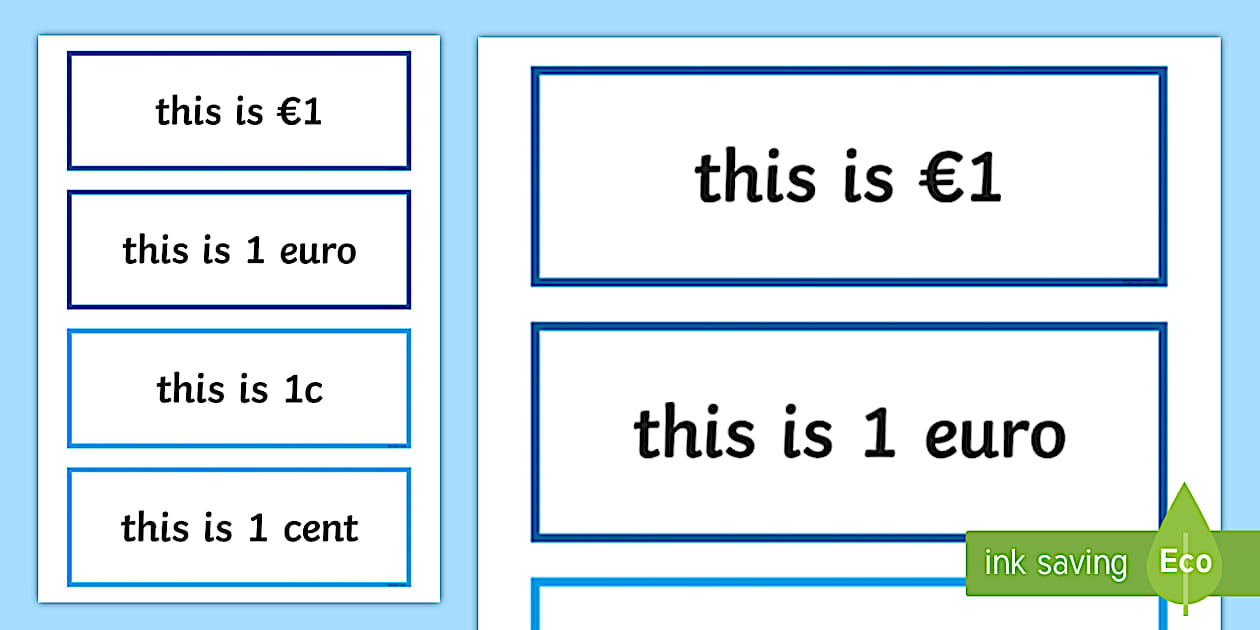 Money Units of Measurement Display Labels - Twinkl