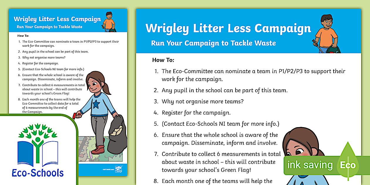 FREE! - Eco-Schools KS1 Wrigley Litter Less Campaign