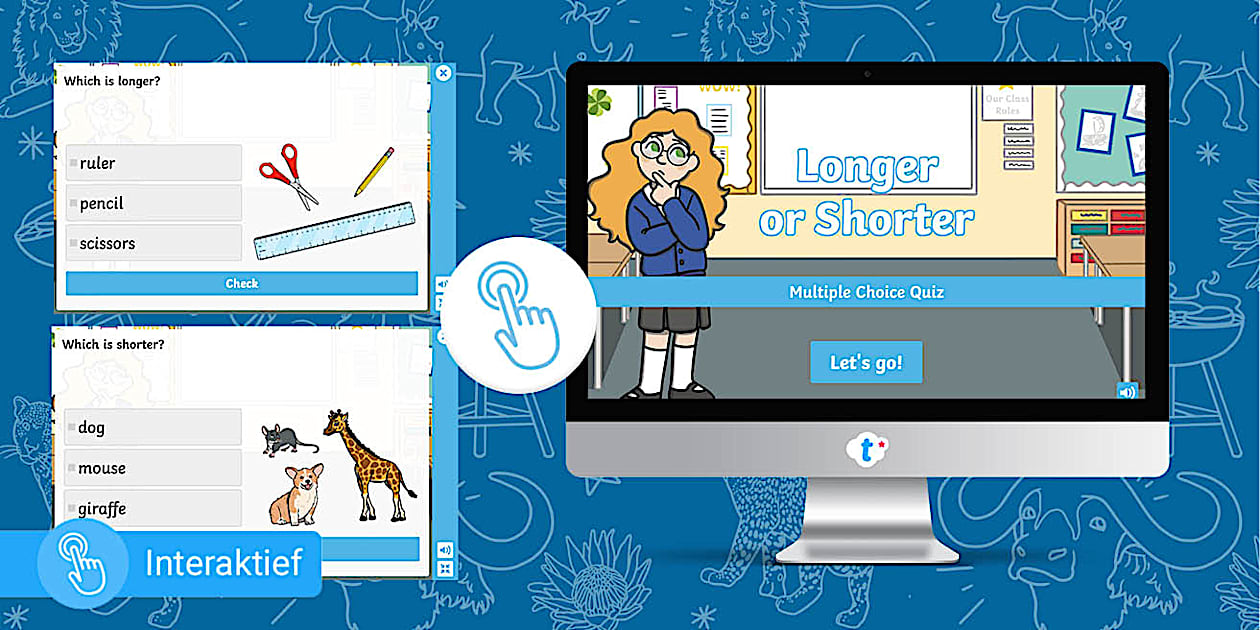 Grade R Length Longer or Shorter Interactive Go! Game